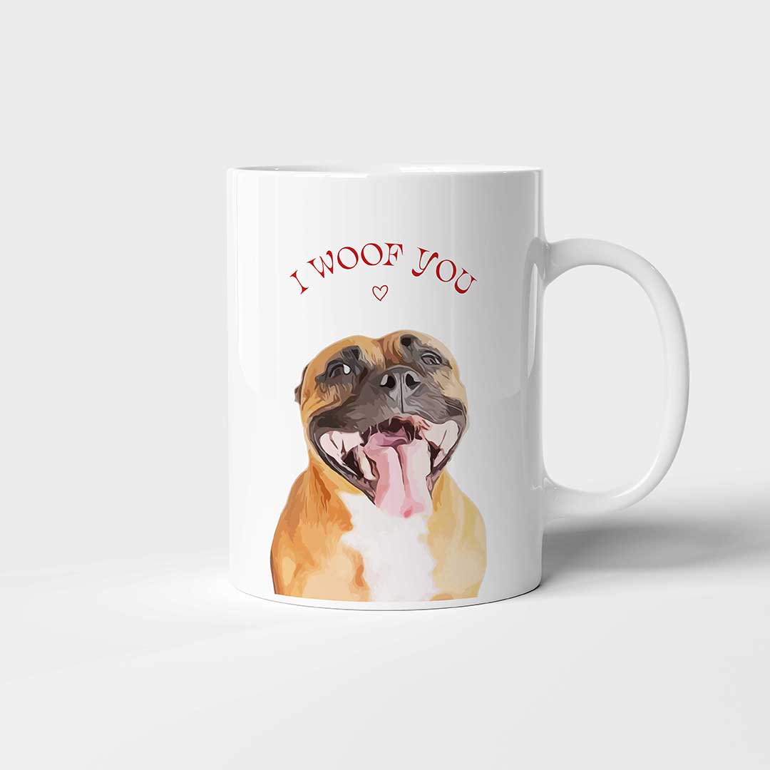 Mug personnalisé I Woof You : idée cadeau amour ! | Klem Klem